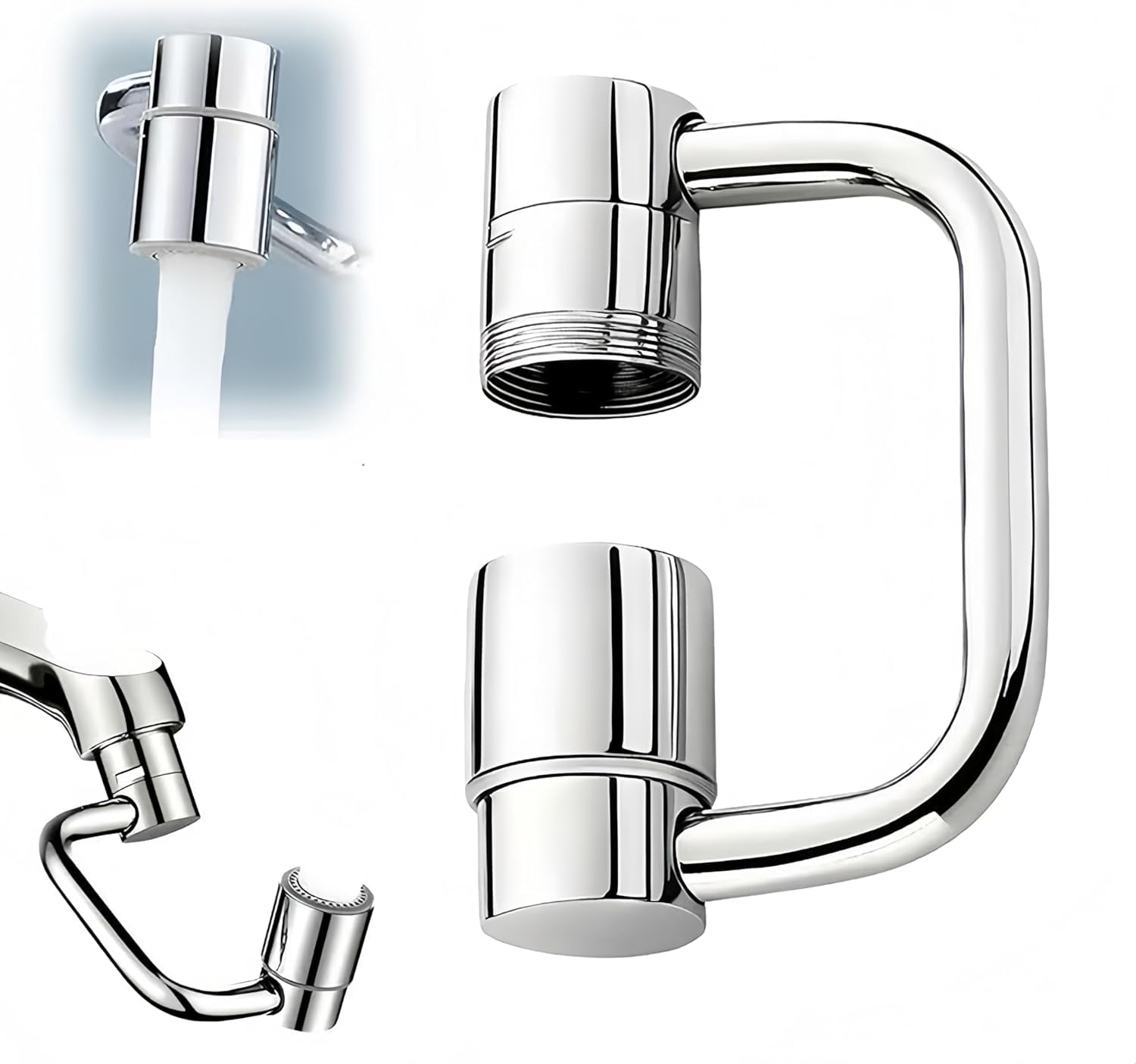 Rotatable Faucet Aerator Extension,1440° Sink Water Faucet Aerator ...