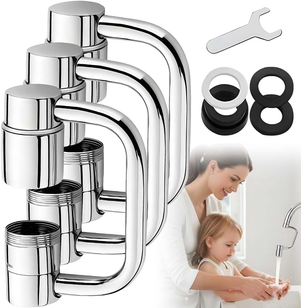 Rotatable Faucet Aerator Extension, Universal 1440° Rotating Faucet ...
