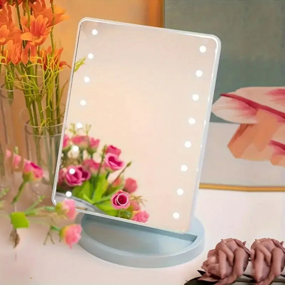 Rotatable Makeup Mirror with Light - Compact LED Vanity Mirror Touch ...