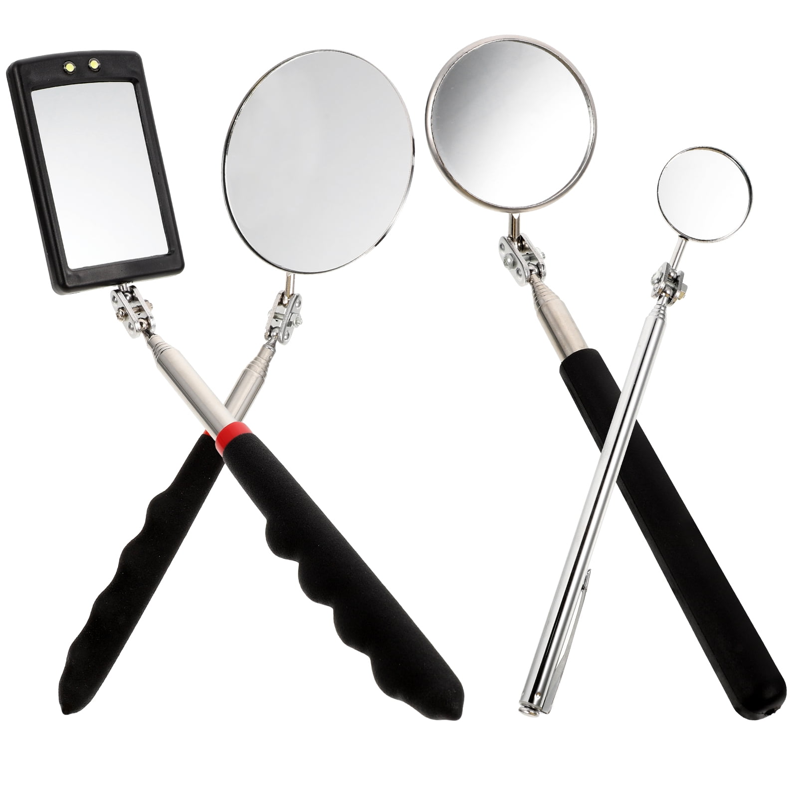 Telescoping Inspection Mirror with Flexible Rod for Car in Silver ...