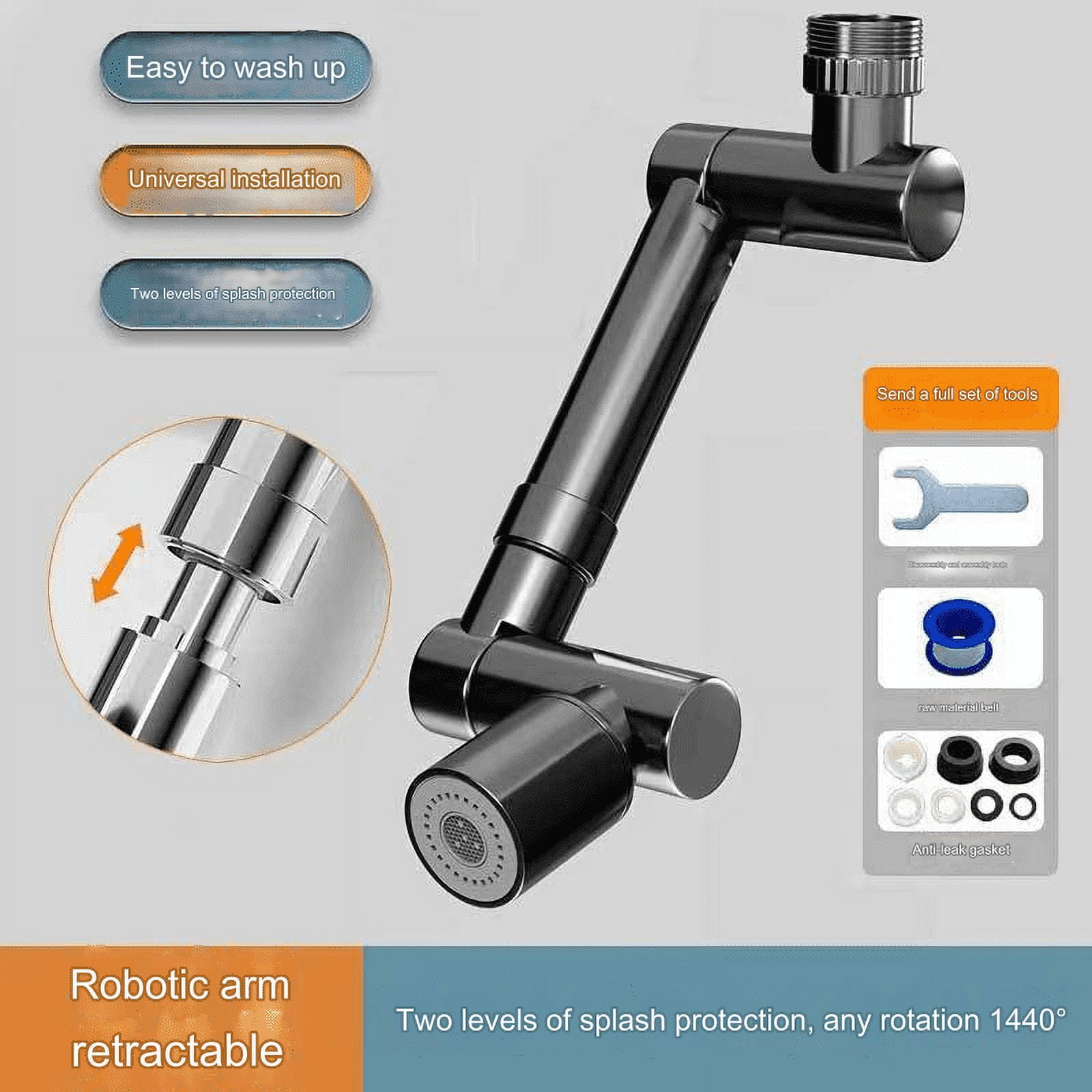 Rotatable Multifunctional Extension Faucet Aerator 1080 Degree Swivel ...