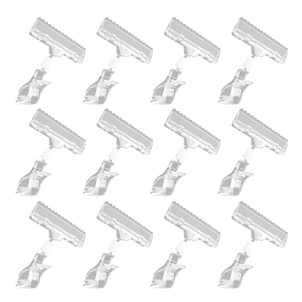 Rotatable Price Sign Clips Plastic Retail Display Holders 12 Pack for ...