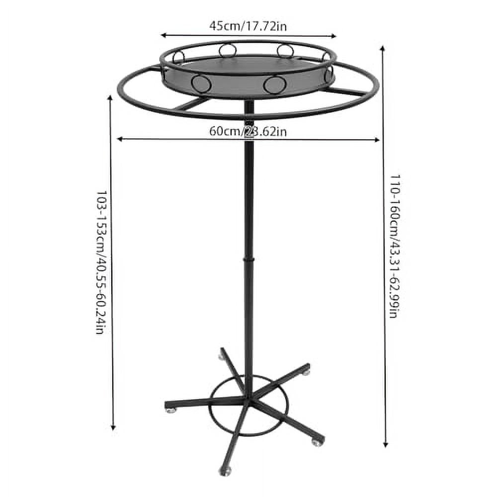 Rotatable Round Clothing Rack Rolling Clothes Rack with Wheels ...