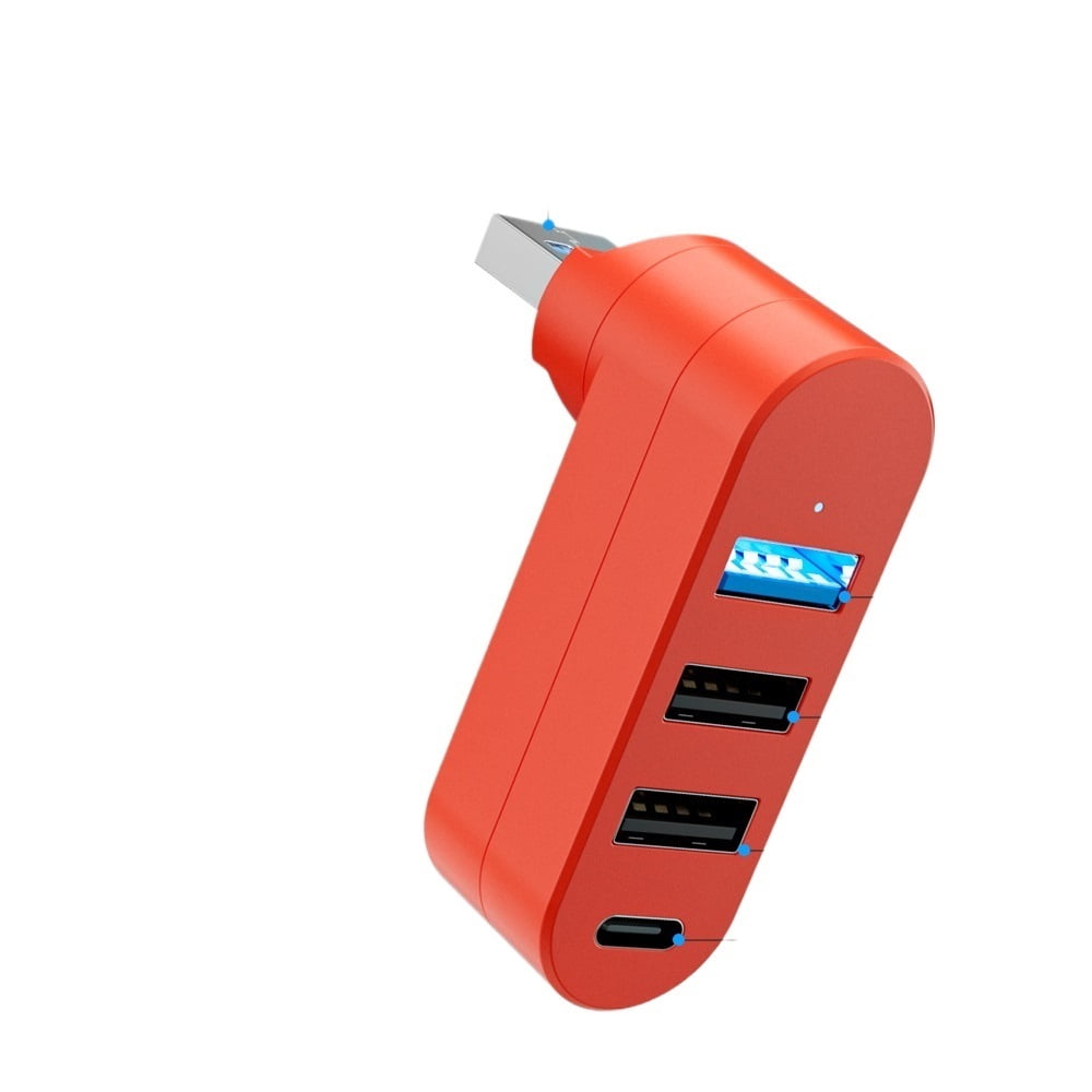 Rotatable Type C HUB USB Splitter 4 Ports Multiple Expander for ...