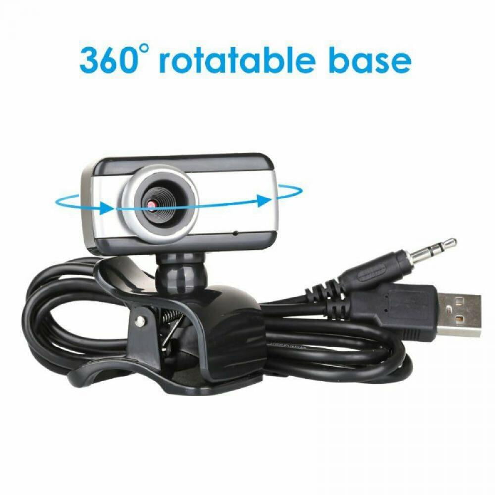 Rotatable USB2.0 HD Webcam Camera With Microphone For PC Laptop Computer Desktop - Walmart ...
