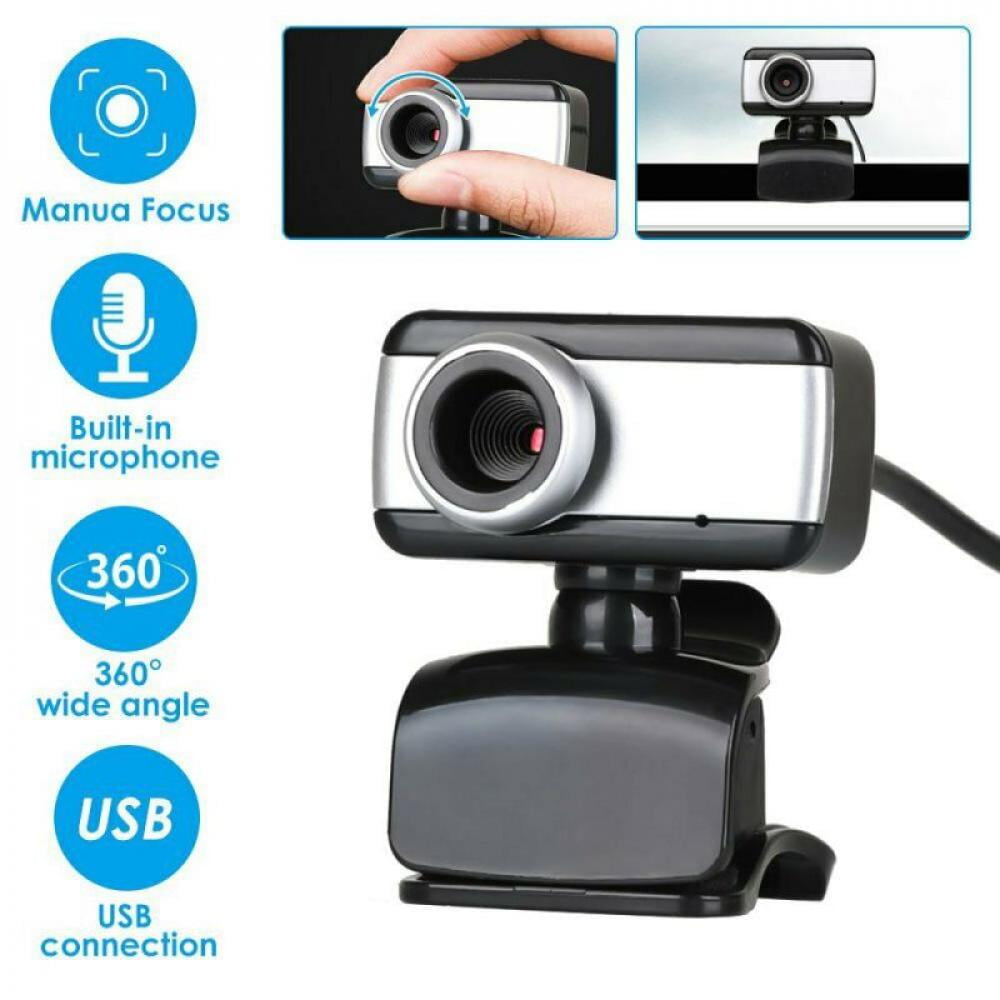Rotatable USB2.0 HD Webcam Camera with Microphone for PC Laptop ...