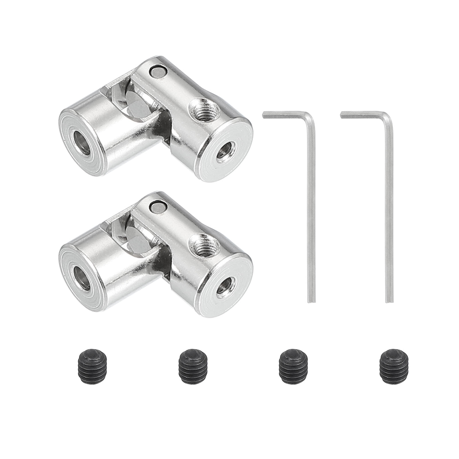 Rotatable Universal Steering Shaft 3mm to 2mm Inner Dia, 2 Pcs U Joint ...