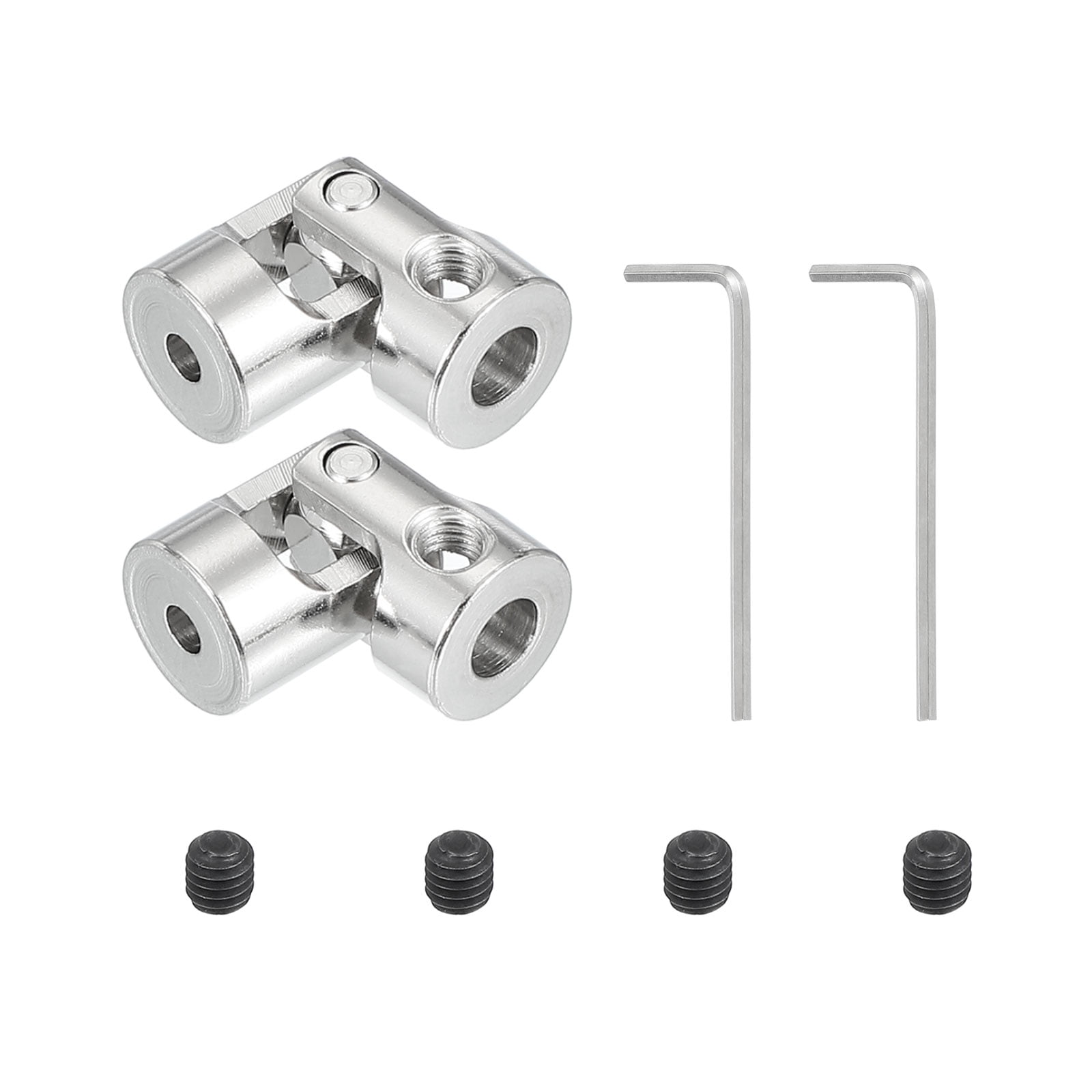 Rotatable Universal Steering Shaft 5mm to 3mm Inner Dia, 2 Pcs U Joint ...