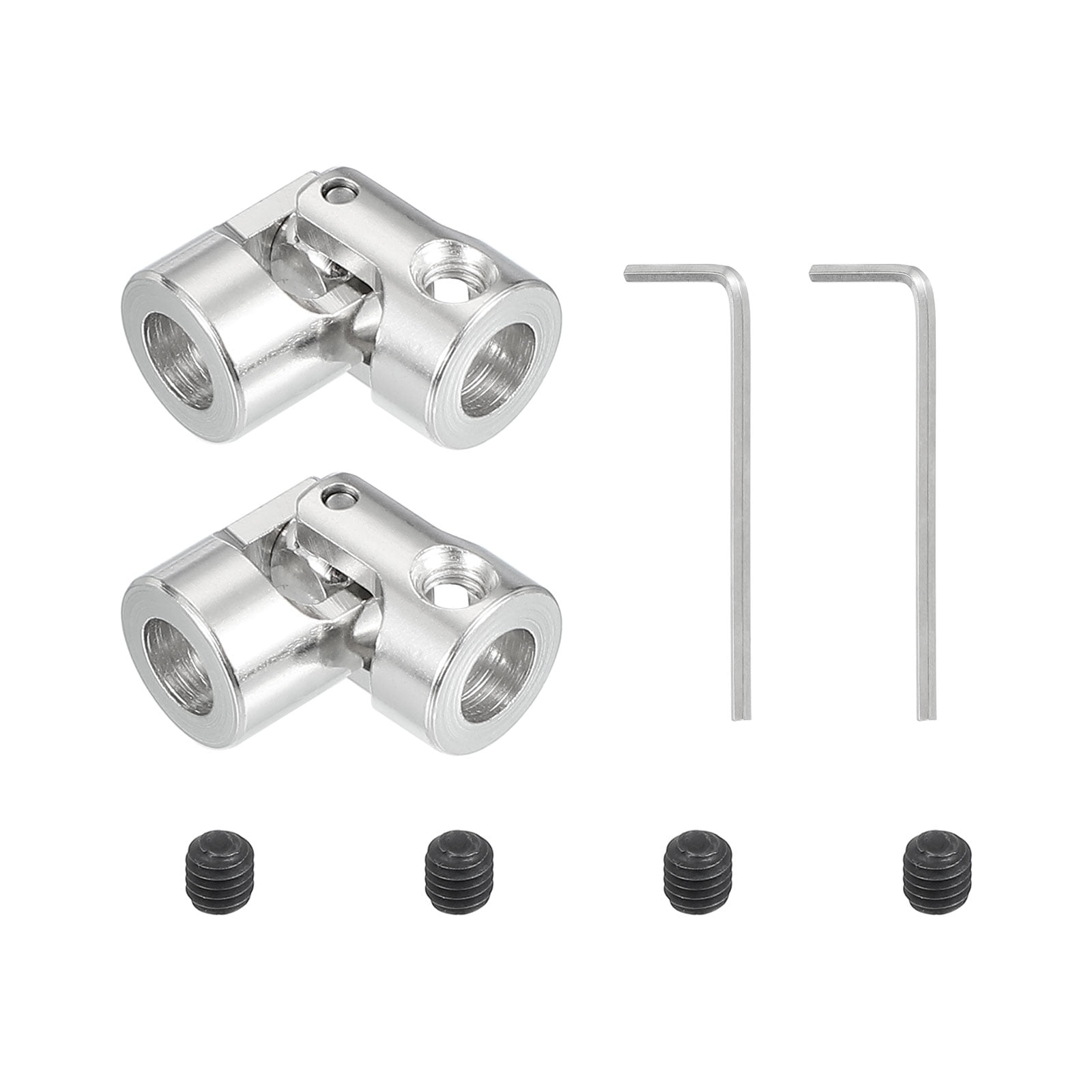 Rotatable Universal Steering Shaft 6mm to 6mm Inner Dia, 2 Pcs U Joint ...