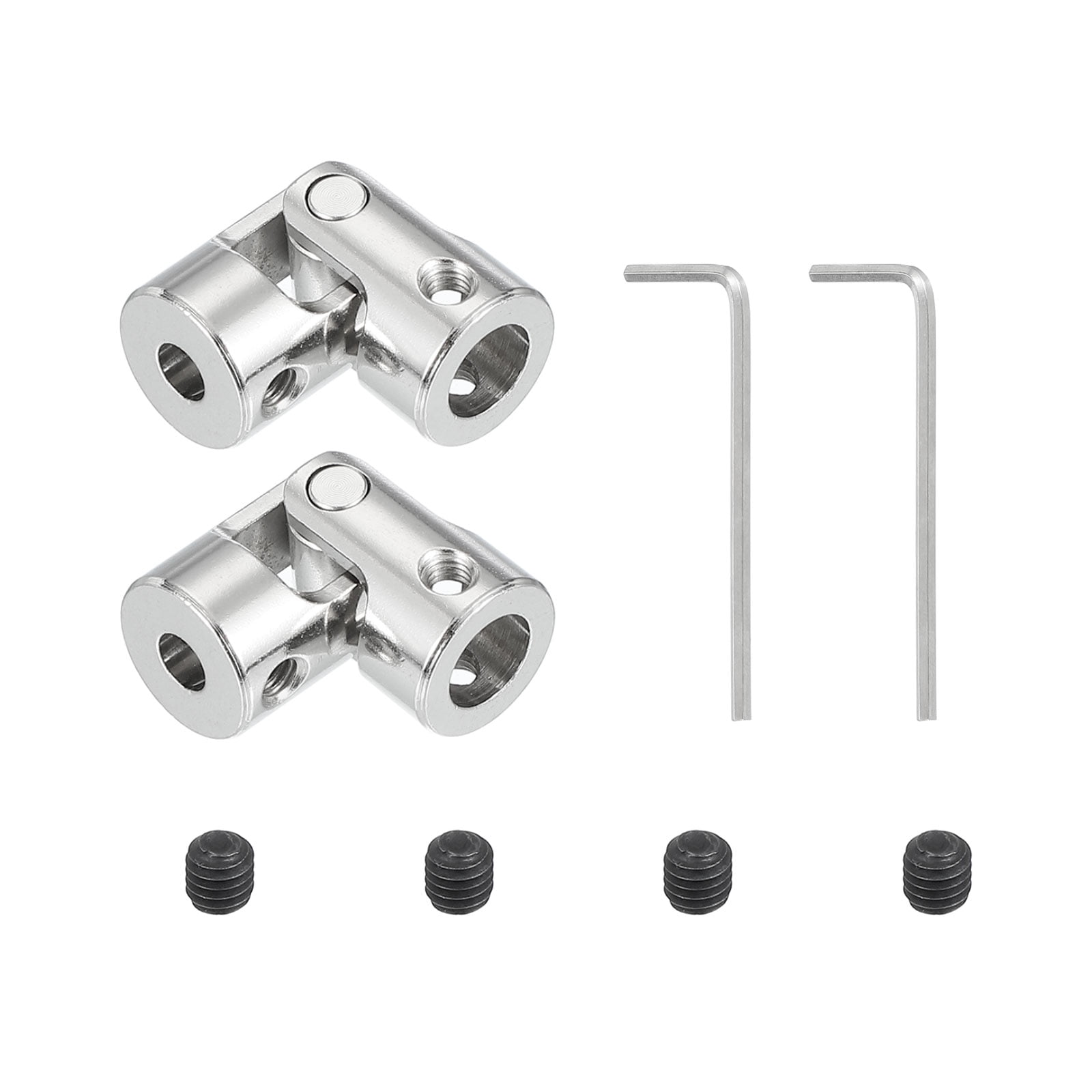 Rotatable Universal Steering Shaft 8mm to 5mm Inner Dia, 2 Pcs U Joint ...
