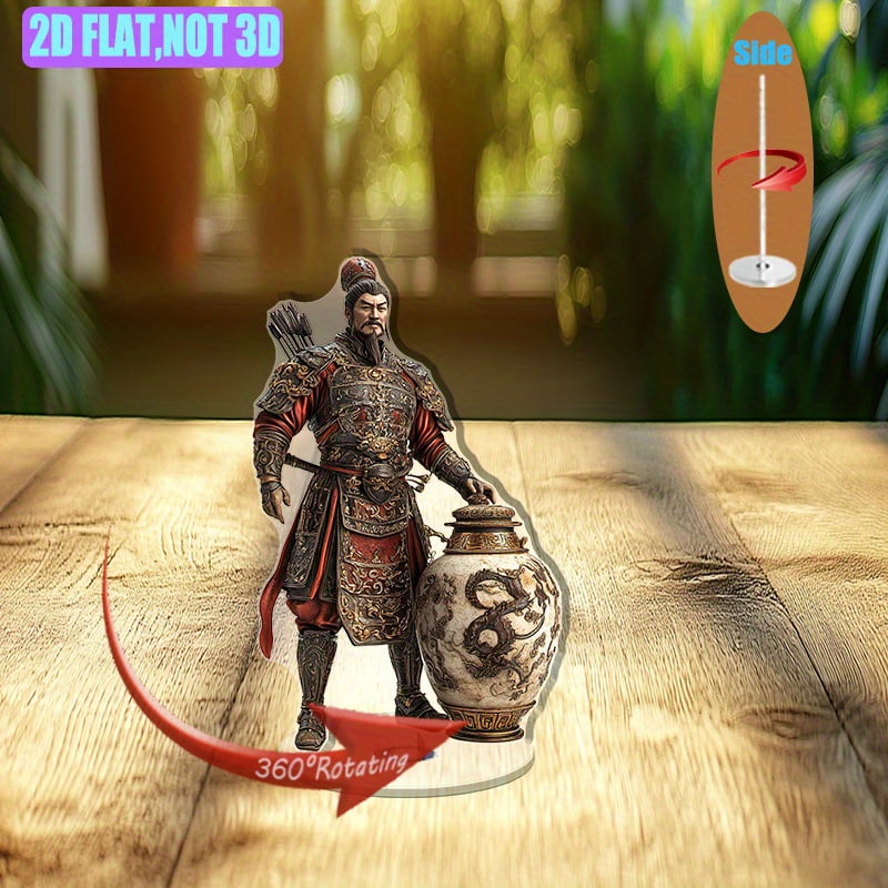 Rotatable acrylic display features an old-time Chinese general ...