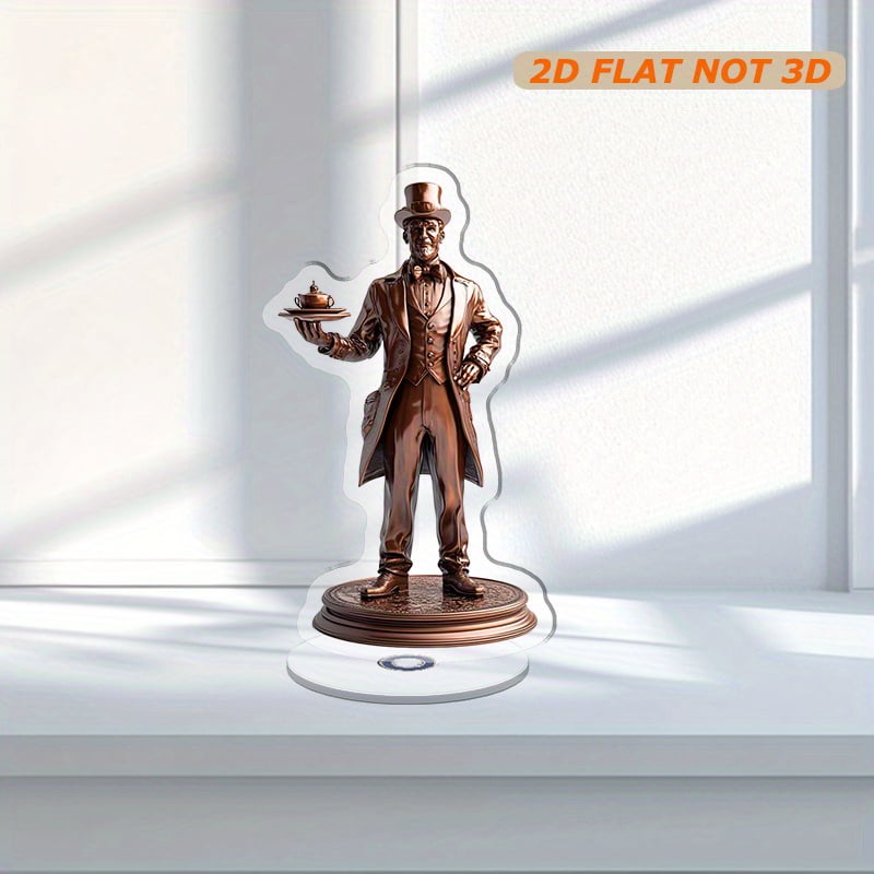 Rotatable acrylic display featuring an ultra-realistic copper-plated ...