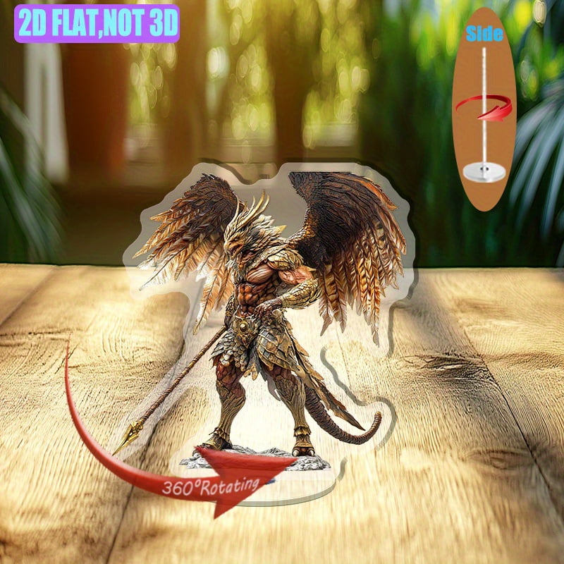 Rotatable acrylic display featuring a fierce man-dragon creature with ...
