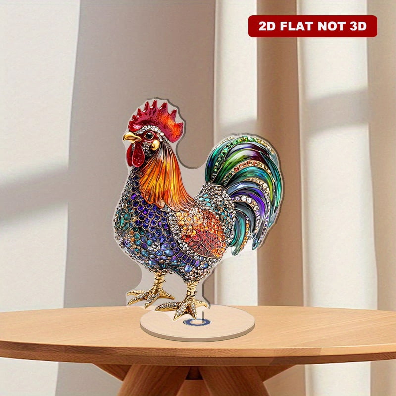 Rotatable acrylic figurine featuring a vibrant crystal-encrusted ...