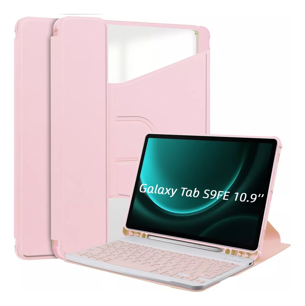 Rotate Case + Keyboard With For Galaxy Tab S9 Fe 10.9'' - Walmart.com