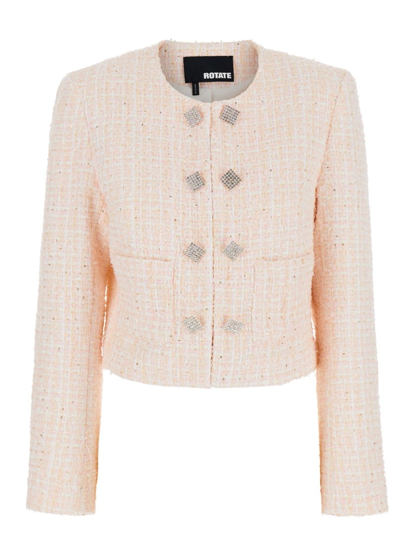 Rotate Boucle Cropped Jacket (Women's) - Walmart.com