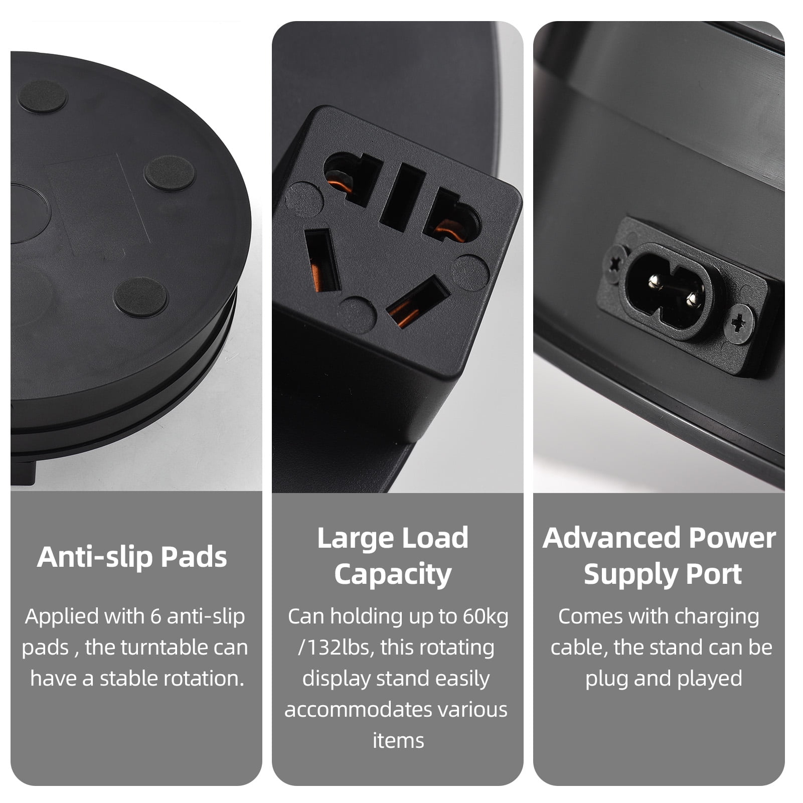 Rotating 30cm Motorized Display Stand 360 Degree Rotating 60kg/132lbs ...