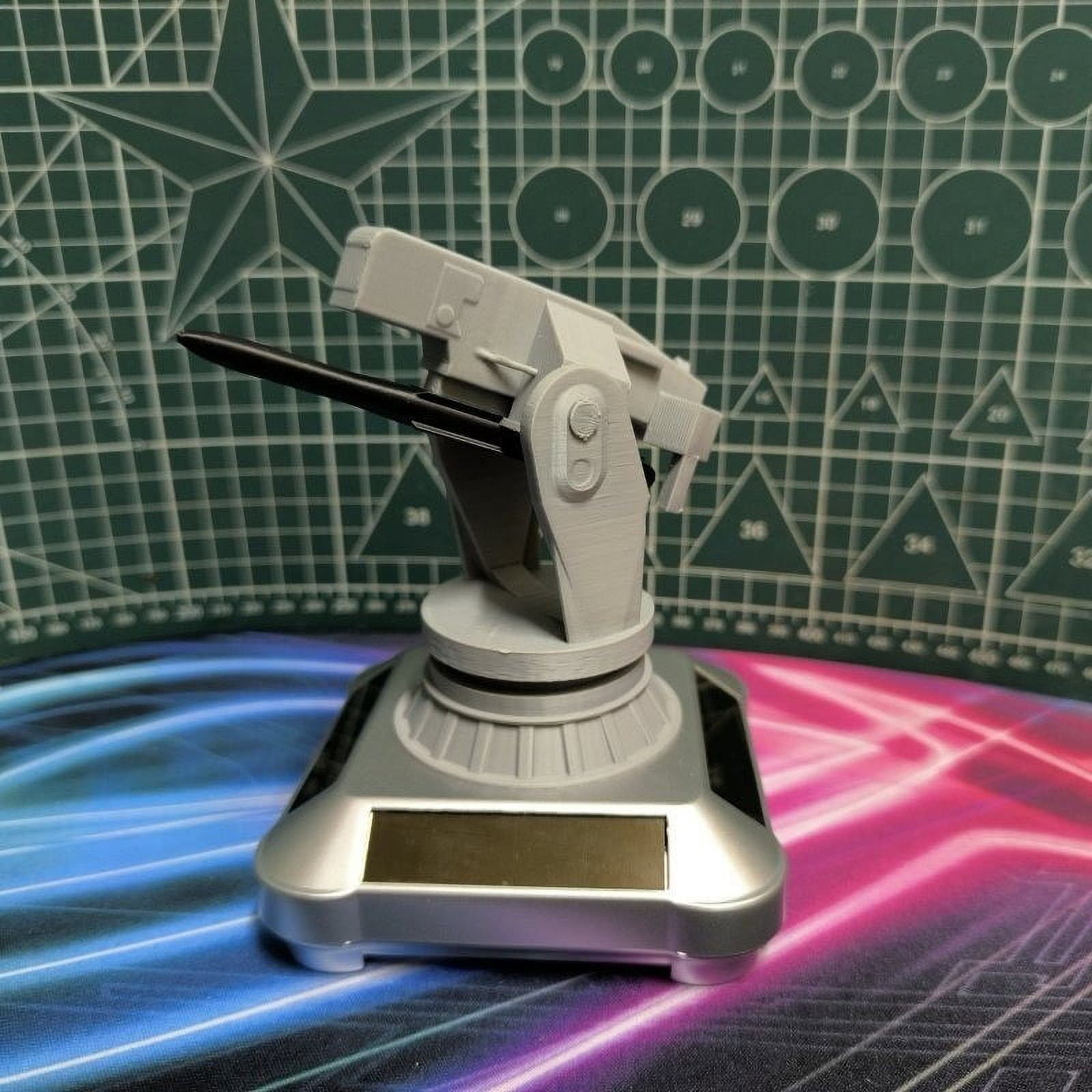 Rotating 3D-Printed Solar-Powered Military Radar Model - Eco-Friendly ...