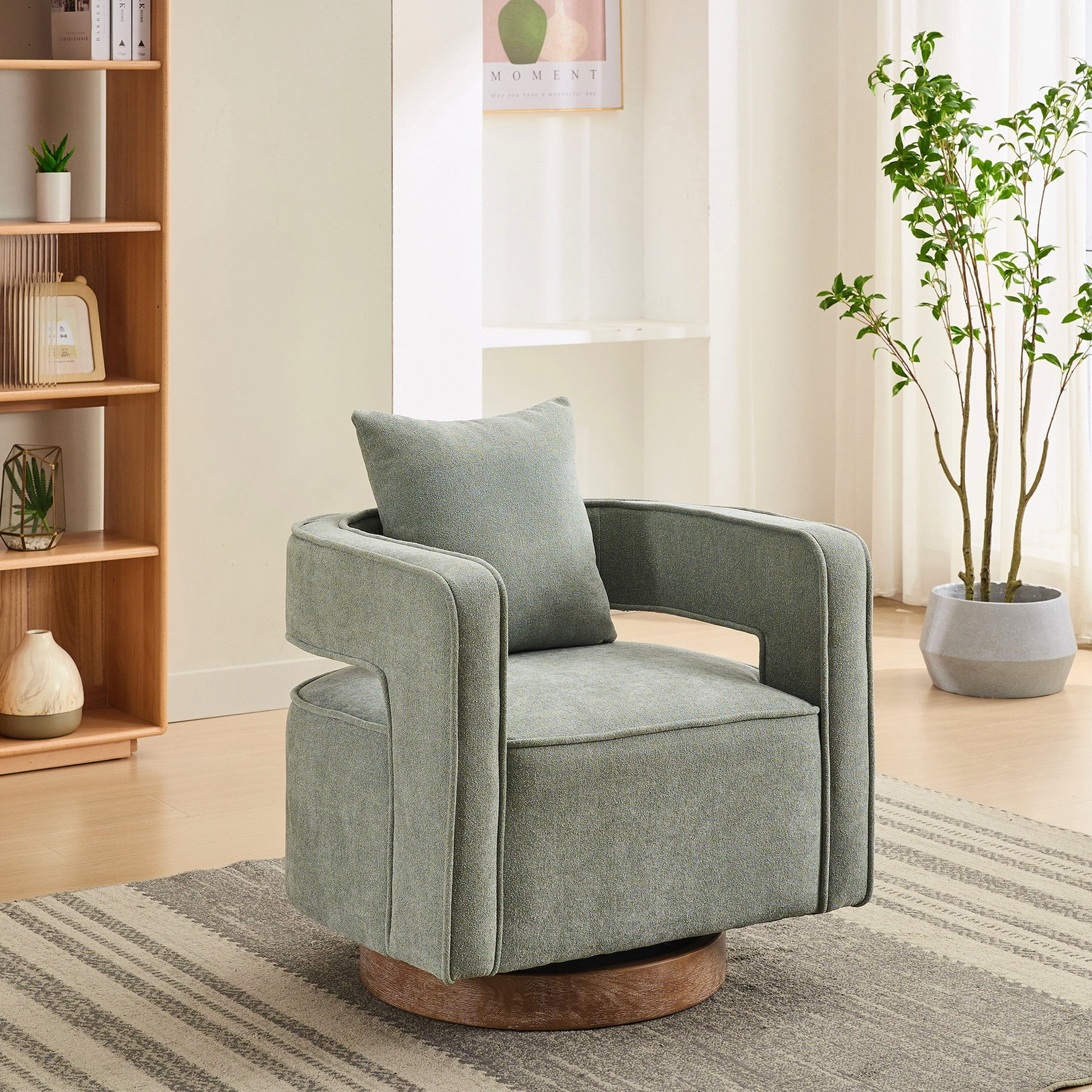 Rotating Accent Chair / Engineered Wood Frame, Foam Back Fill / Useful ...