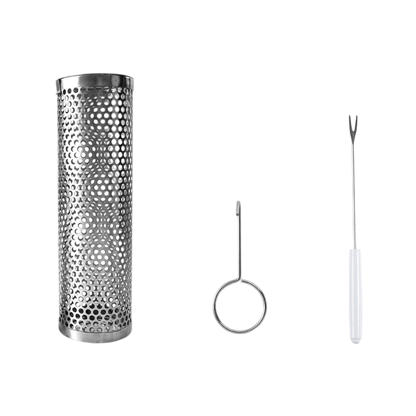 Rotating BBQ Grill Basket Stainless Steel Cylinder Rolling Grill Cage ...