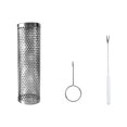 Rotating BBQ Grill Basket Stainless Steel Cylinder Rolling Grill Cage ...
