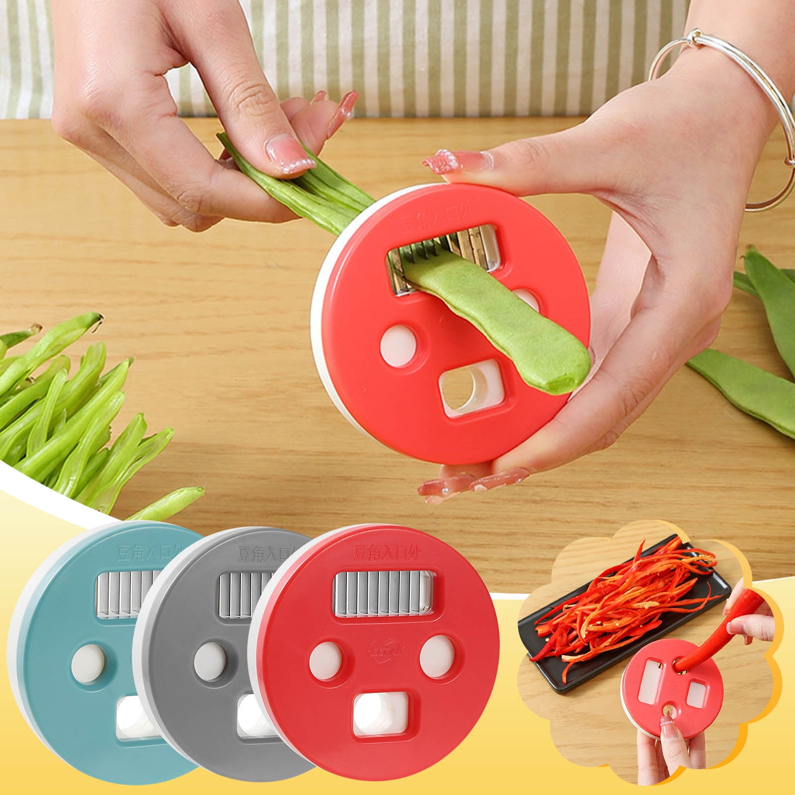 Rotating Bean Shredder,Kitchen Slicer Fruit Vegetable Shredders for ...