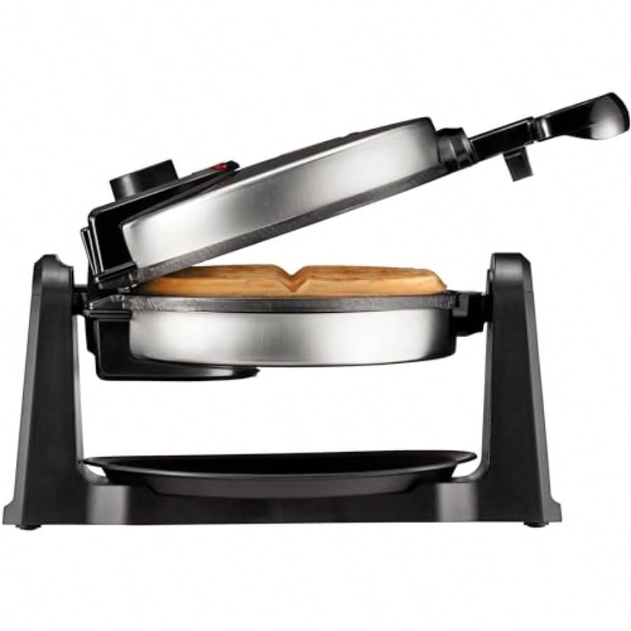 Rotating Belgian Waffle Maker 180° Flip Iron w/ NonStick Plates ...