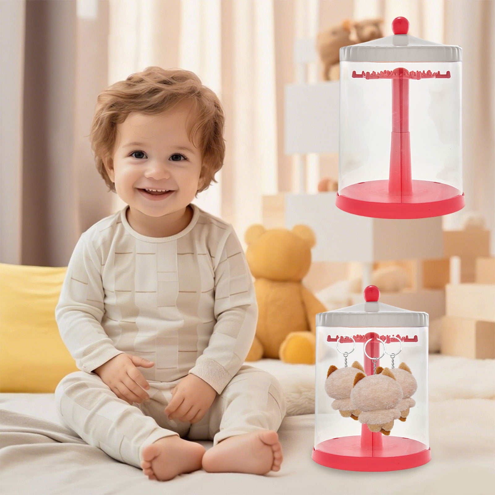 Rotating Blind Box Storage Rack, Plastic Display Case with 360 Degree ...