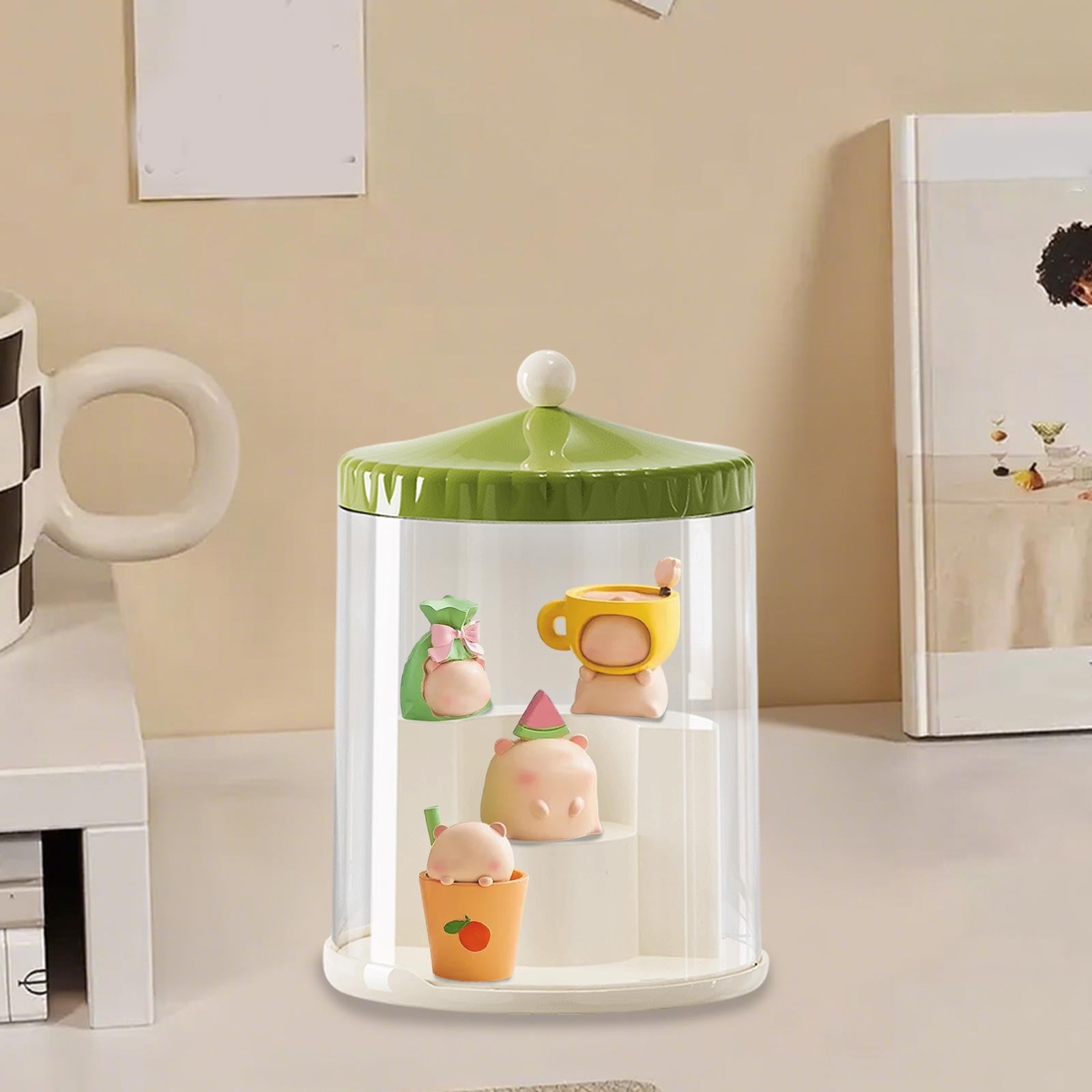Rotating Blinds Storage Box Display Rack Stage Style, Household Toy ...