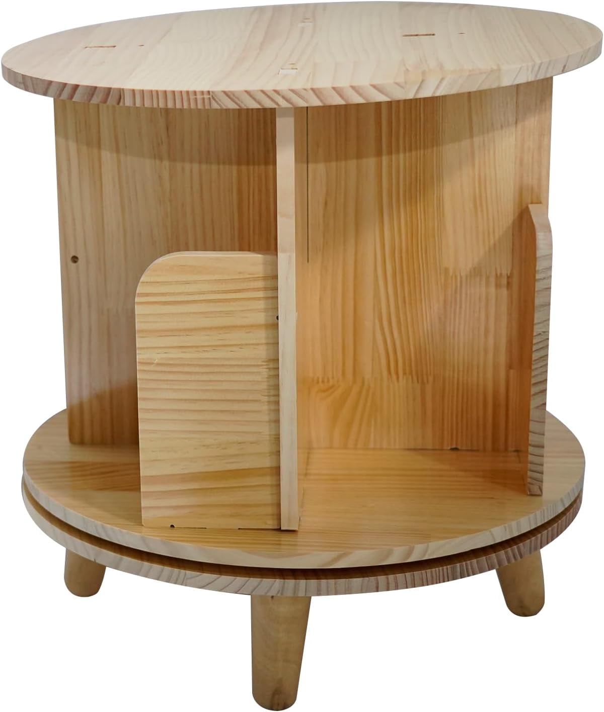 Rotating Bookshelf, 360 Display 1Tier Floor Standing Bookcase Storage ...