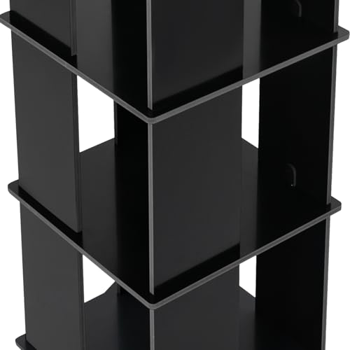Rotating Bookshelf 360 Display 4-Tier Floor Standing Bookcase Storage ...