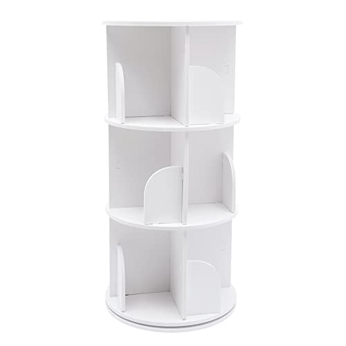 Rotating Bookshelf 360 Display Floor Standing Bookcase Storage Rack for ...