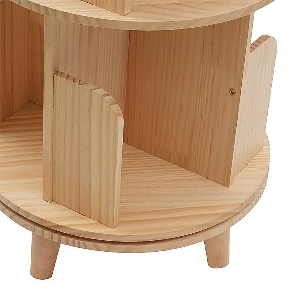 Rotating Bookshelf 360 Display Floor Standing Bookcase Storage Rack ...