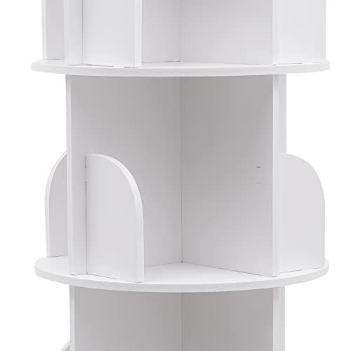 Rotating Bookshelf 360° Revolving Bookcase 5 Tiers Round Spinning ...
