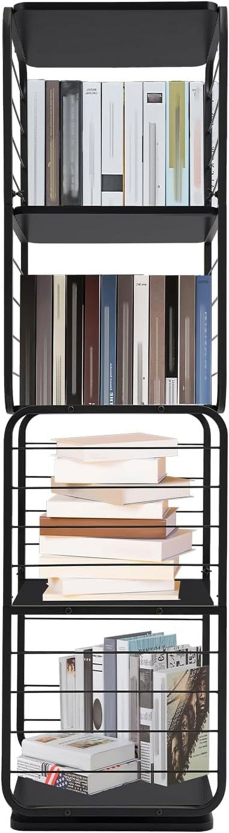 Rotating Bookshelf 4Tier Spinning Bookcase 360 ° Display Freestanding ...