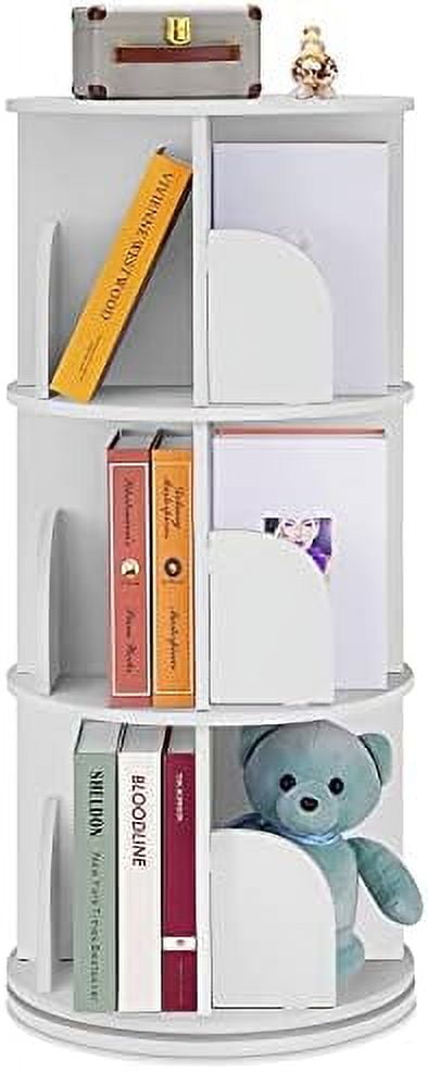Rotating Bookshelf Display Floor Standing Bookcase Rack for &Adults ...