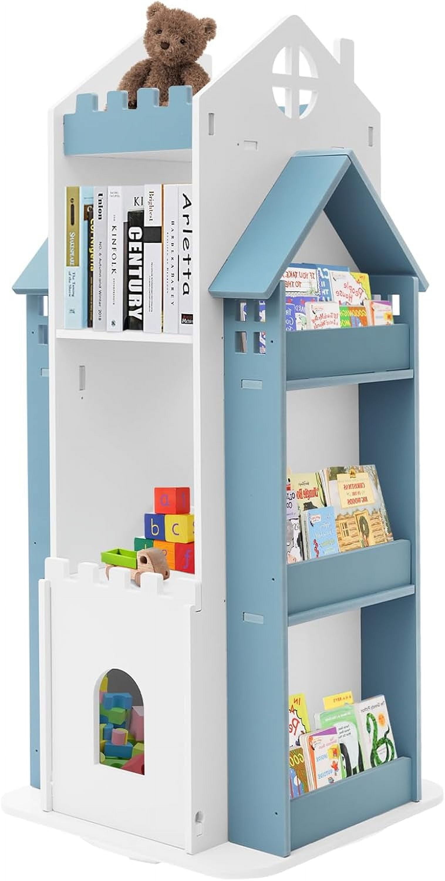 Rotating Bookshelf Kids, 3-Tier 360° Display Rotating Children's ...