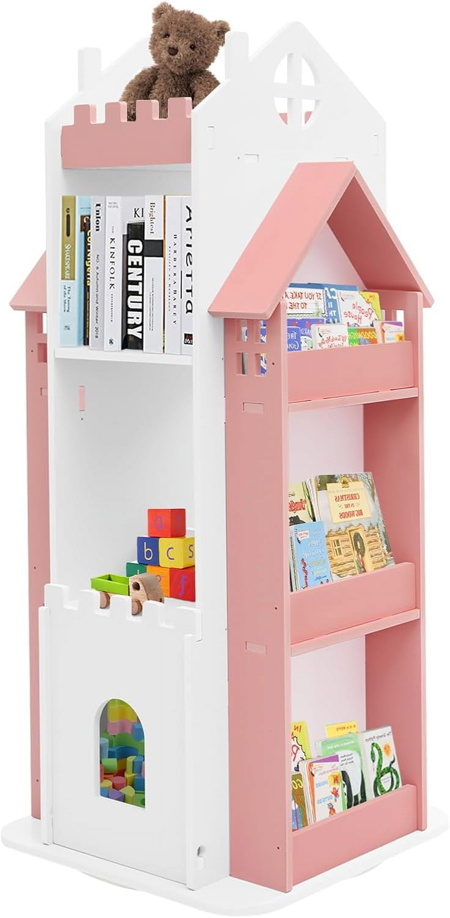 Rotating Bookshelf Kids, 3-Tier 360° Display Rotating Children's ...