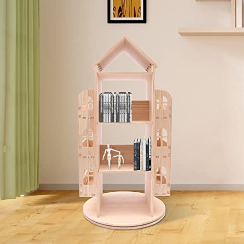 Rotating Bookshelf, Rotating Bookcase for Kids&Adults, 360 Display ...