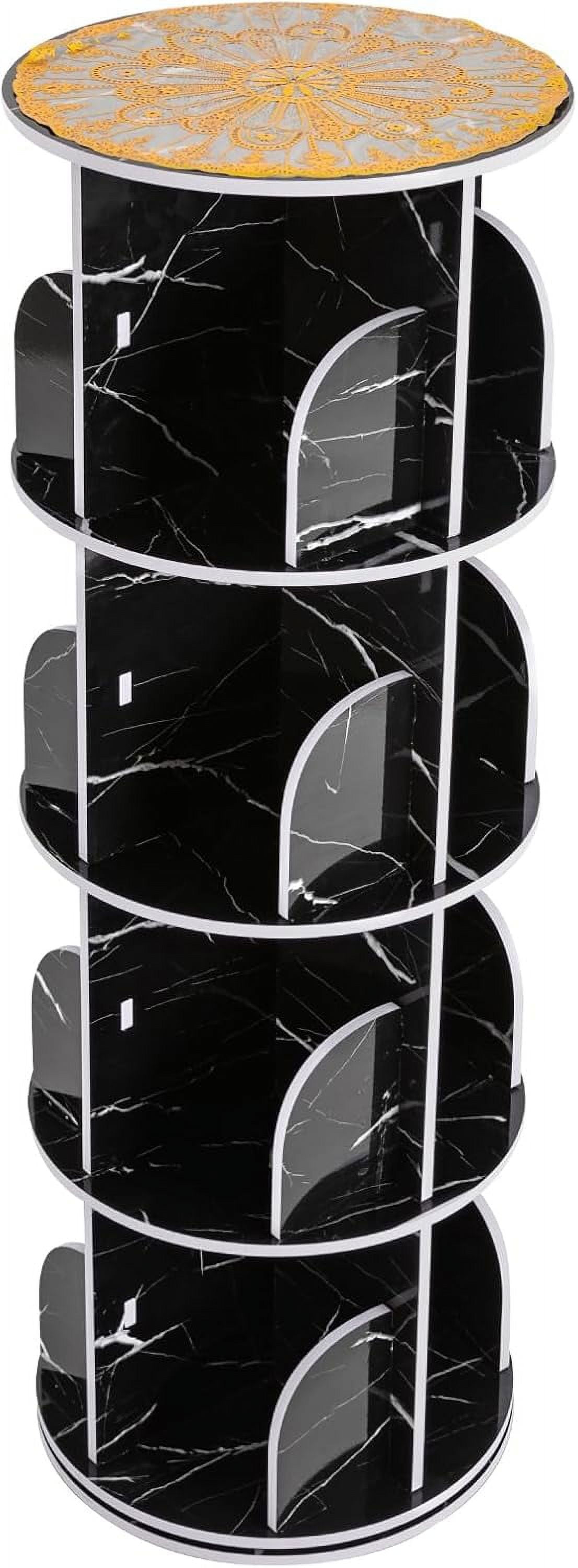 Rotating Bookshelf,Small Corner Bookshelf for Small Space,360 Degree ...