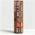Rotating Bookshelf Tower– 6 Tier 360° Bamboo Spinning Bookshelf | Space ...