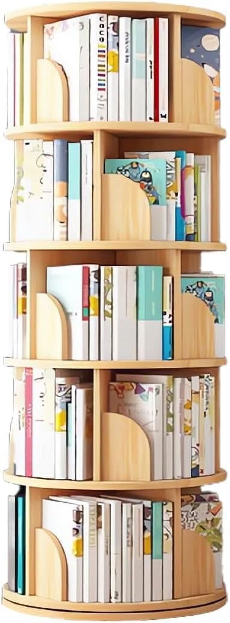 Rotating Bookshelf Tower, Circular Bookshelf for Kids&Adults, 18 in ...