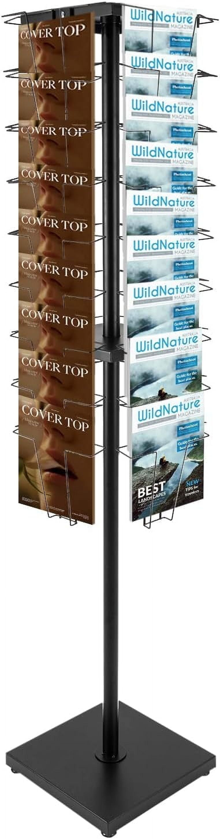 Rotating Brochure Display Stand, 36 Pockets Rotating Display Rack for ...