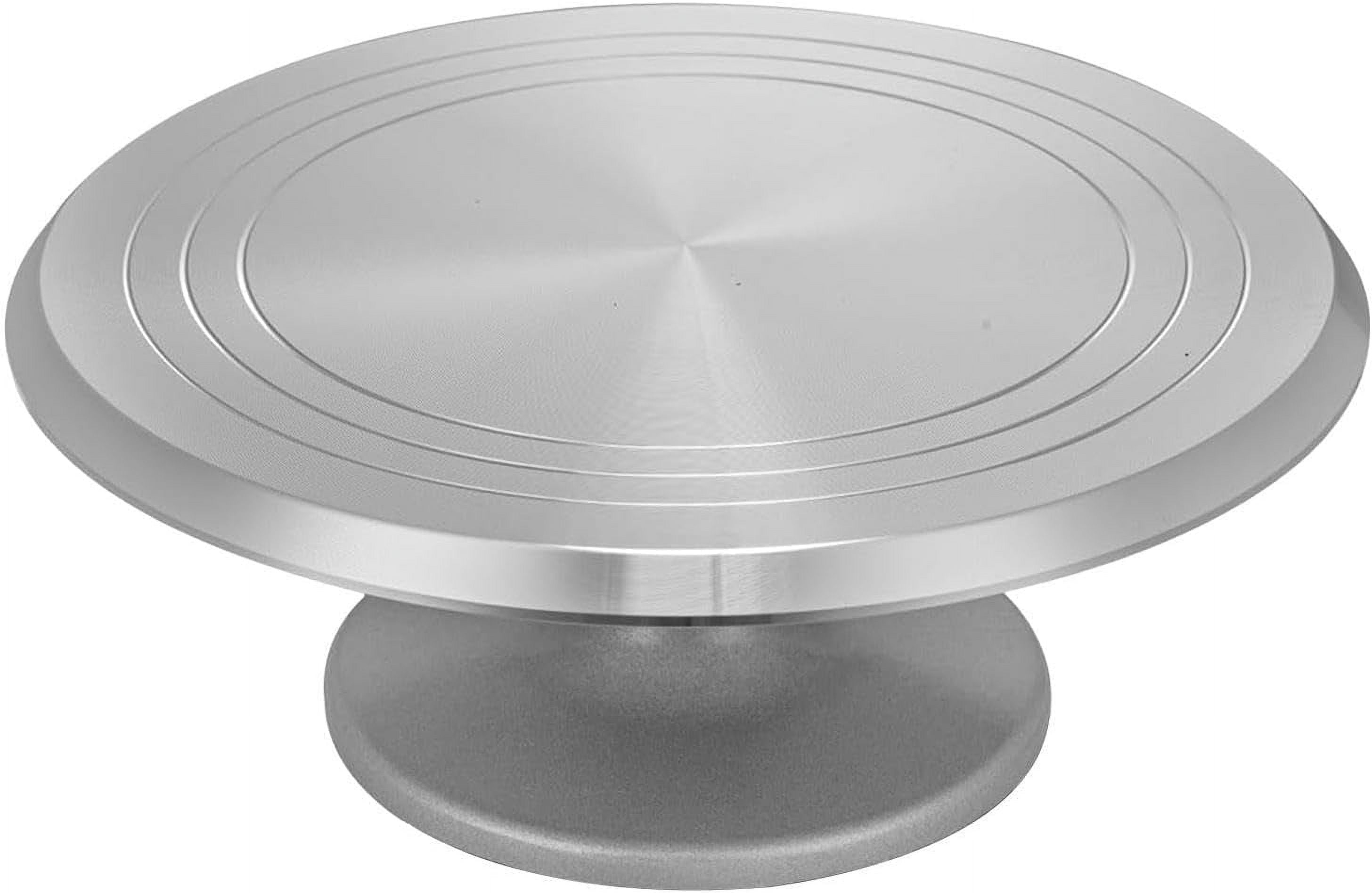Rotating Cake Stand, 12 Inches Revolving Cake Display Stand, Aluminum ...