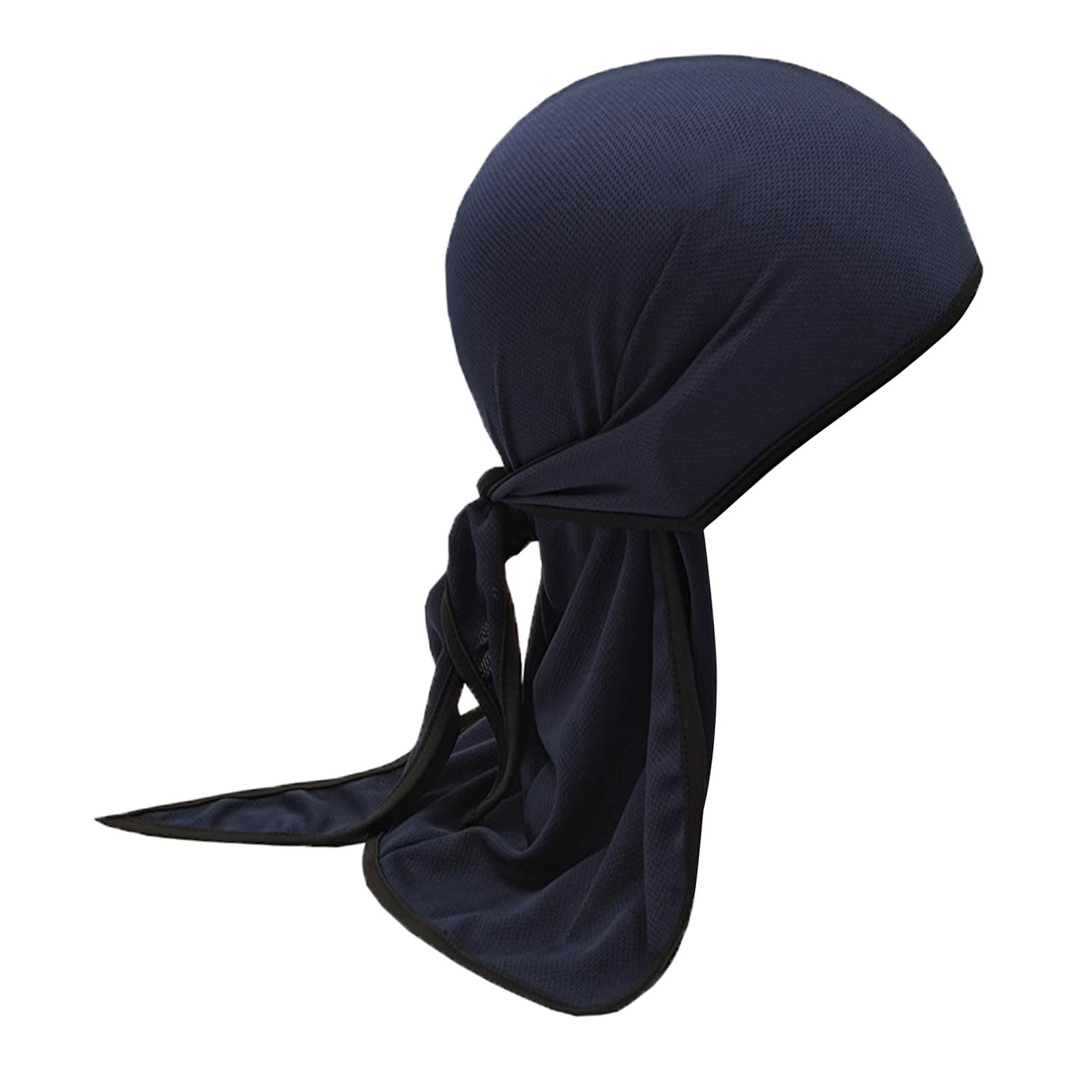 Head Wrap Hat Long Tail Sun Protection Absorbing Sweat Wave Caps ...