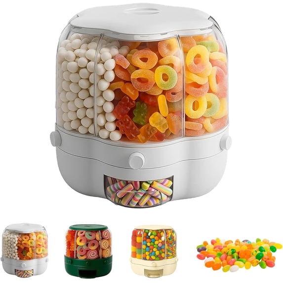 Rotating Candy Dispenser Countertop (S/M), 6-Grid Classification ...