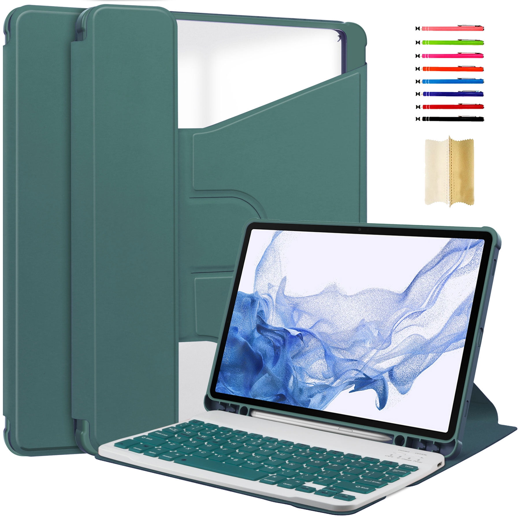 Rotating Case for Samsung Galaxy Tab S9 / S9 FE with S Pen Holder, 360 ...