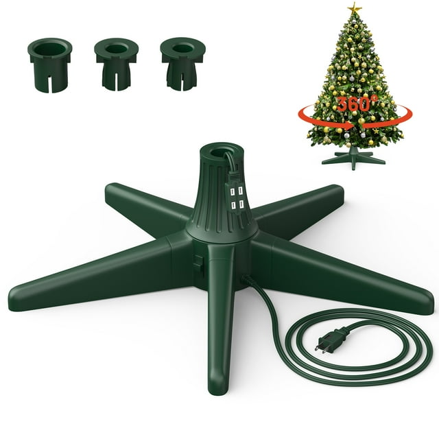 Free Shipping! Rotating Christmas Tree Stand, 360 Degree Adjustable ...