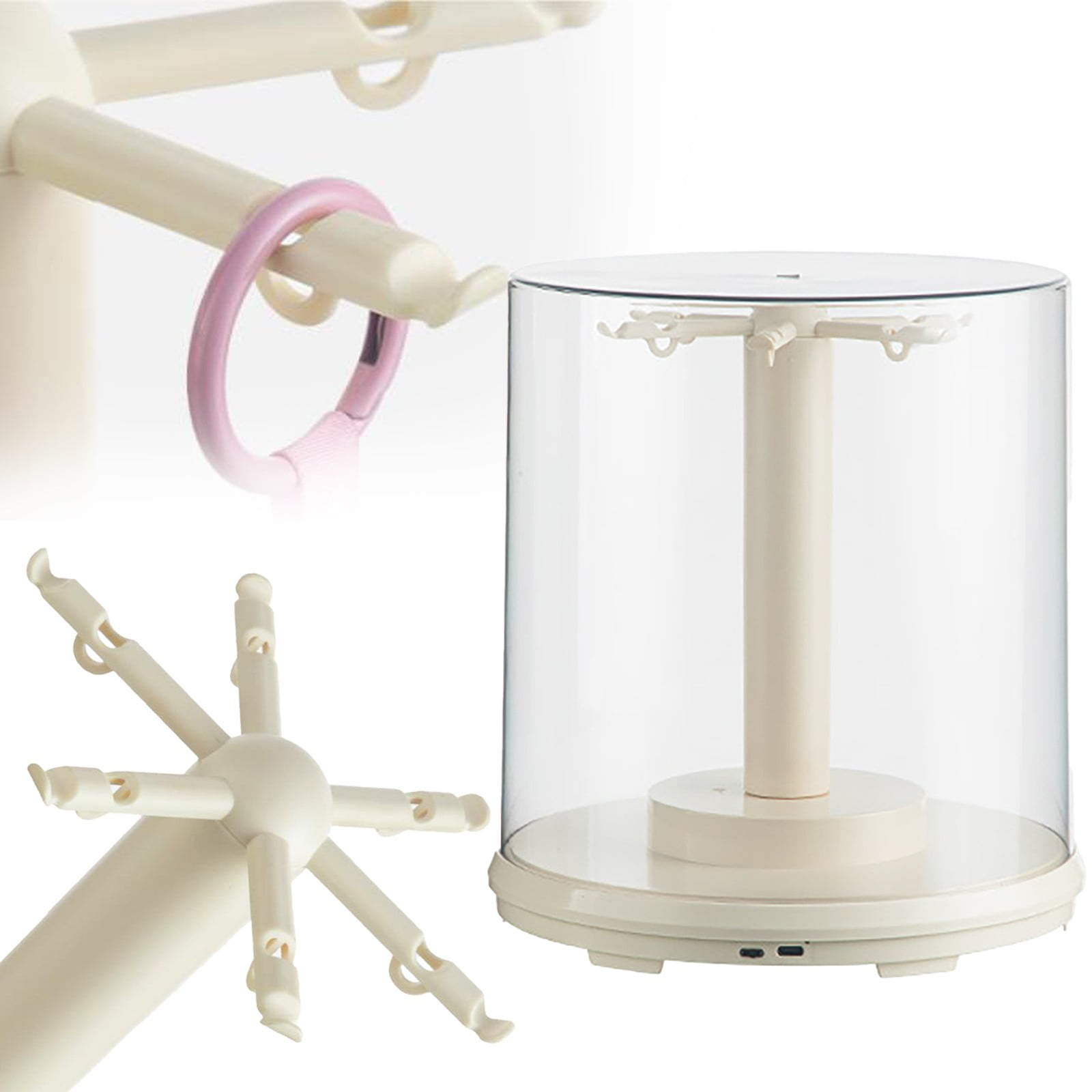 Rotating Clear Display Case for Large Doll Keychains, Display Stand for ...