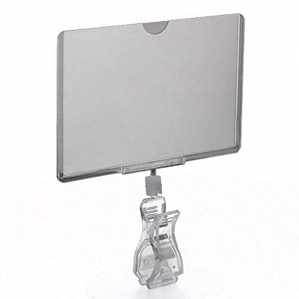 Rotating Clip On POP Swivel Sign Holding Clamp with Card Protector for ...